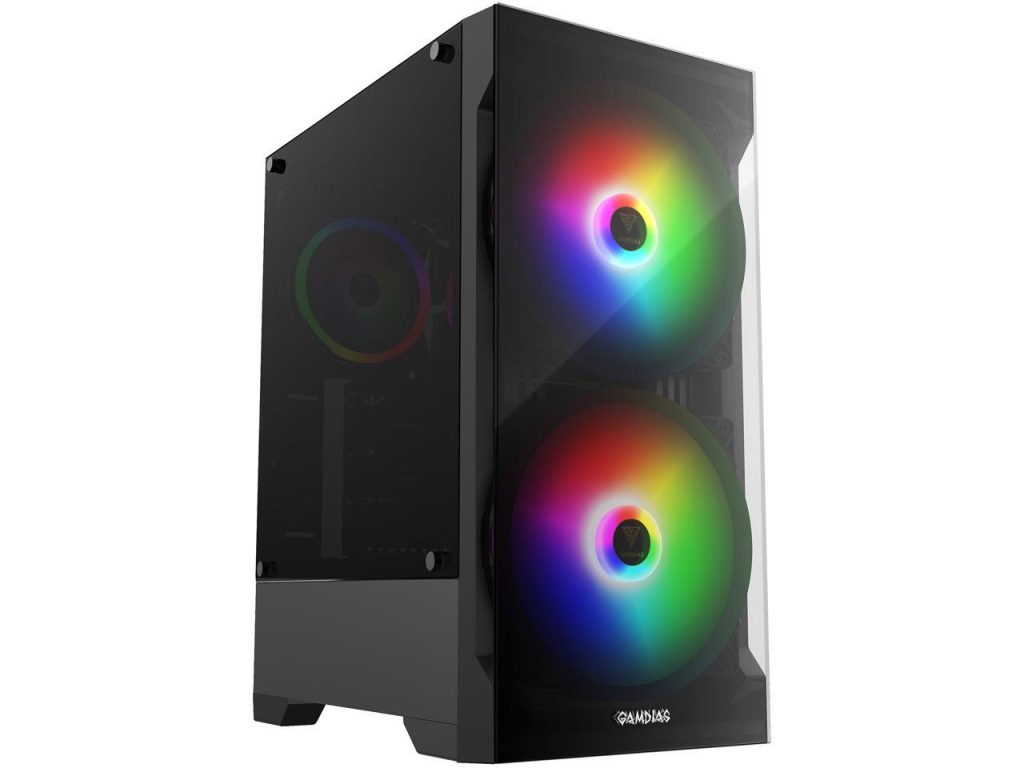Gamdias APOLLO E2 Black Tempered Glass ATX Mid Tower Computer Case ...